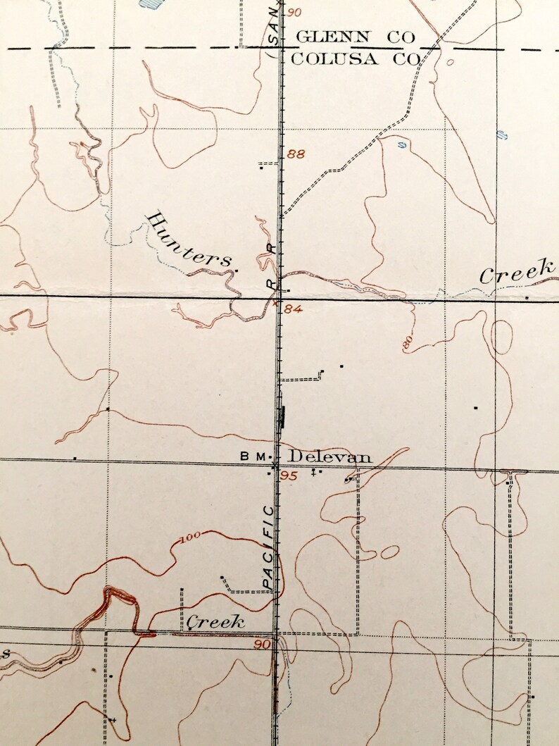 Antique Maxwell, California 1906 US Geological Survey Topographic Map ...
