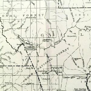 Antique 1940 Arizona State Map From US Department of the Interior ...