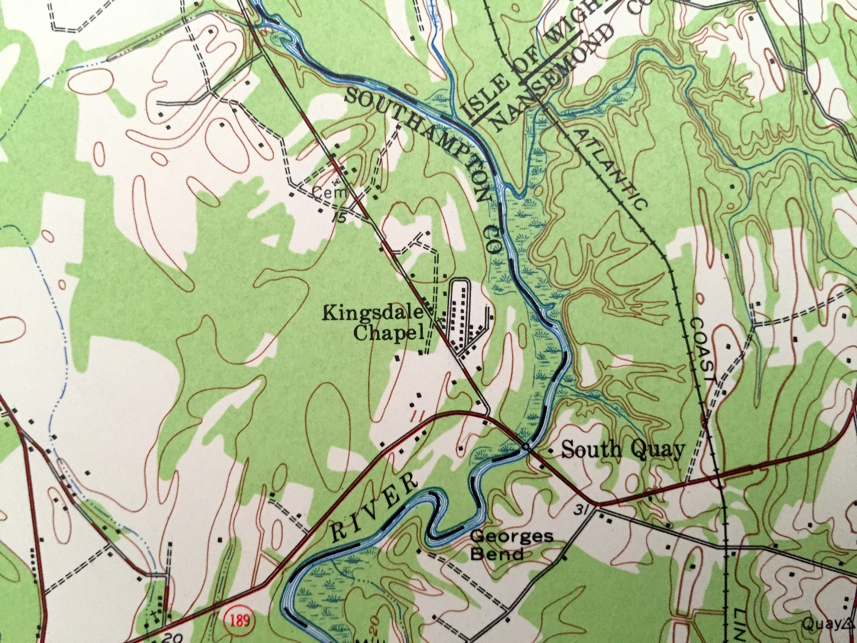 Antique Holland Virginia 1957 US Geological Survey - Etsy Denmark