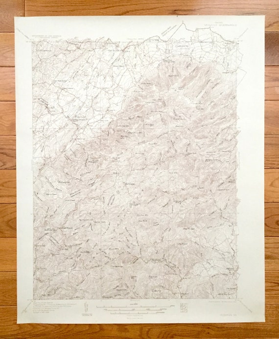 Antique Vesuvius Virginia 1935 US Geological Survey | Etsy