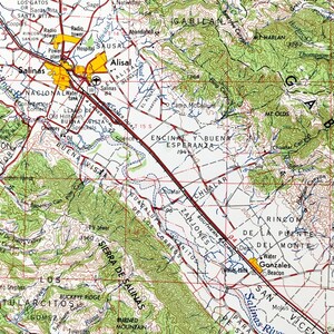 Antique Monterey, California 1958 US Geological Survey Topographic Map ...