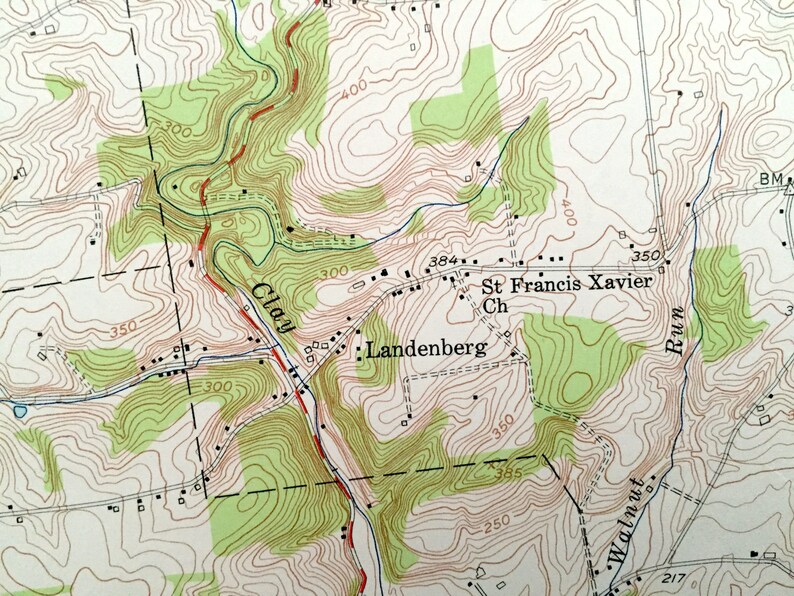 Antique West Grove, Pennsylvania 1953 US Geological Survey Topographic ...