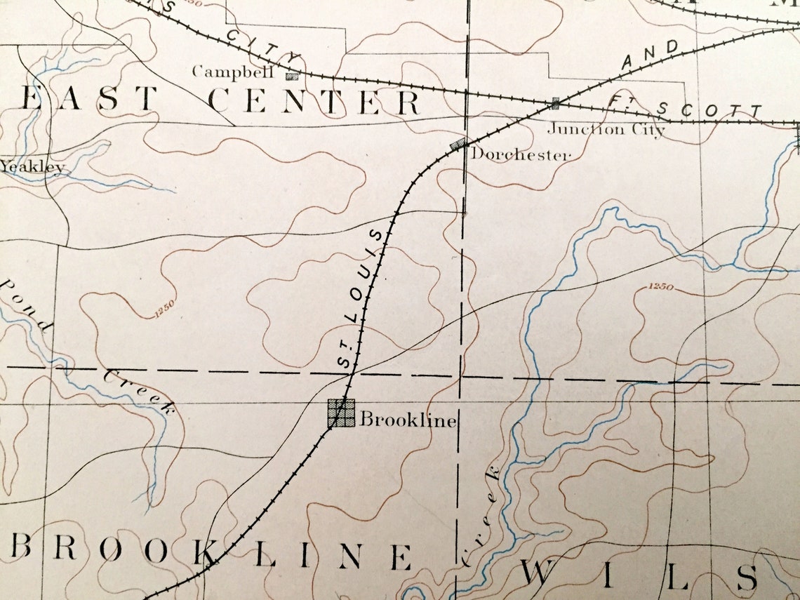 Antique Springfield Missouri 1886 US Geological Survey | Etsy