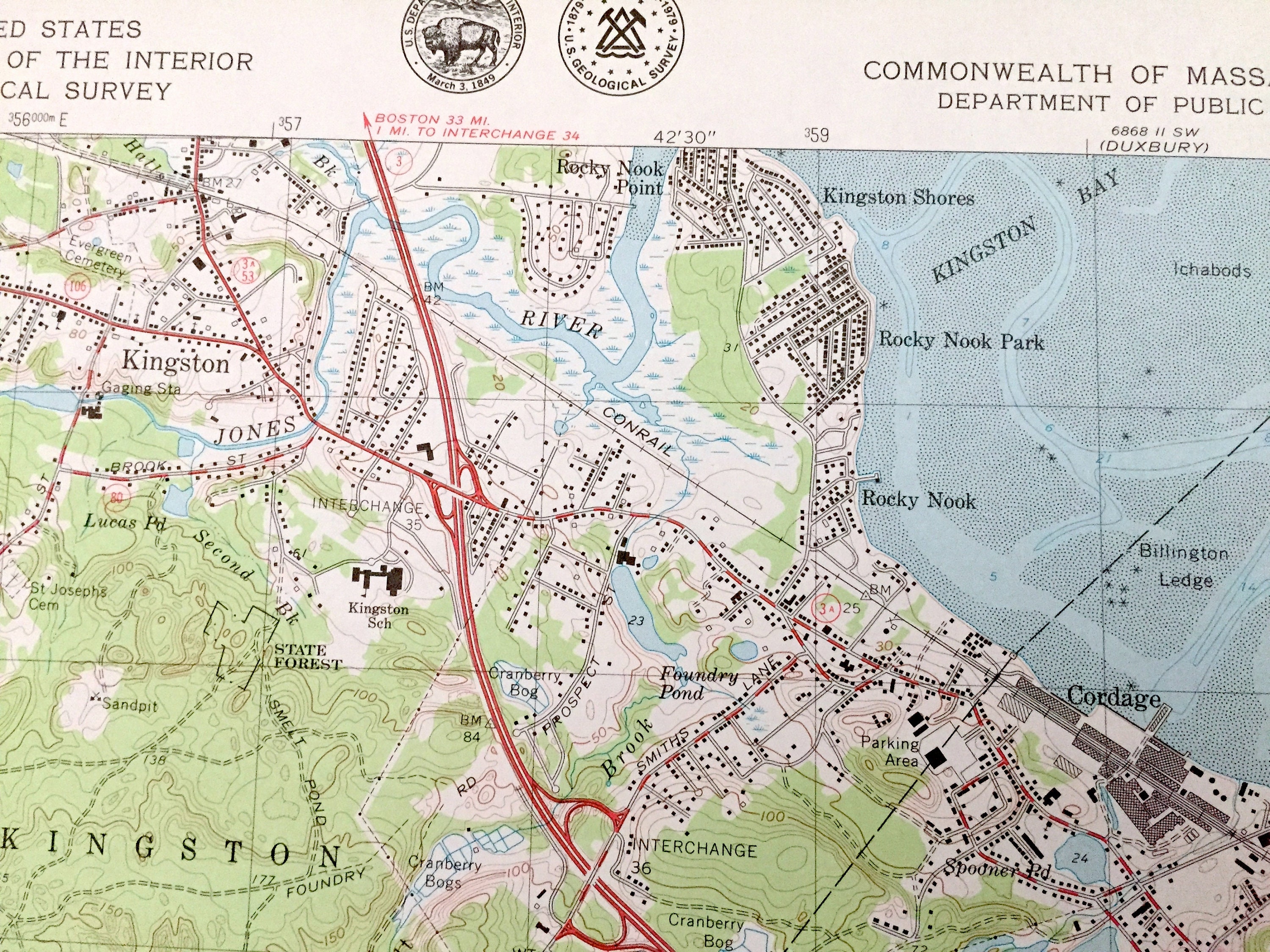 Art & Collectibles Massachusetts 1977 US Geological Survey Topographic ...