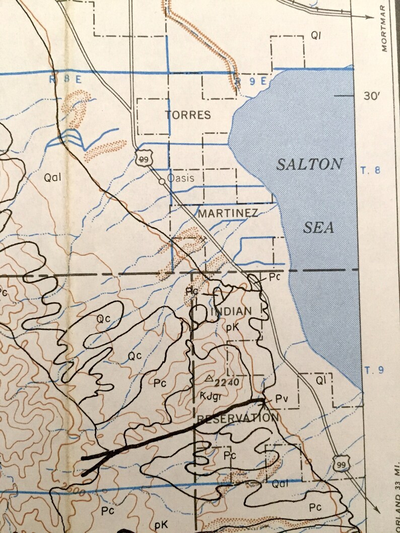 Antique Santa Ana, California 1955 US Geological Survey Topographic Map ...