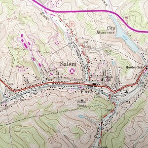 Antique Salem, West Virginia 1961 US Geological Survey Topographic Map ...