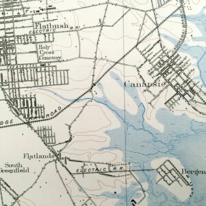 Antique Brooklyn & Queens, New York City 1901 US Geological Survey Topographic Map – Manhattan ...