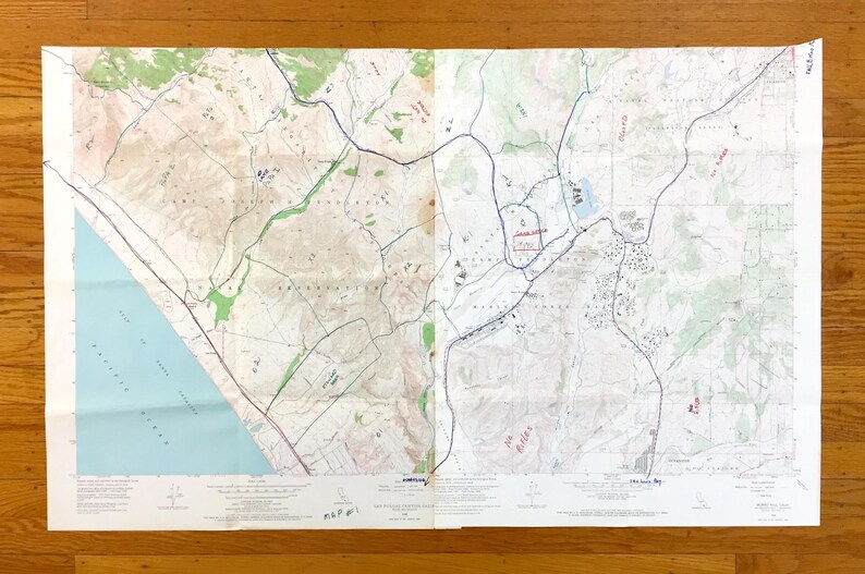 Antique Camp Pendleton Marine Corps Base, California 1948 US Geological ...
