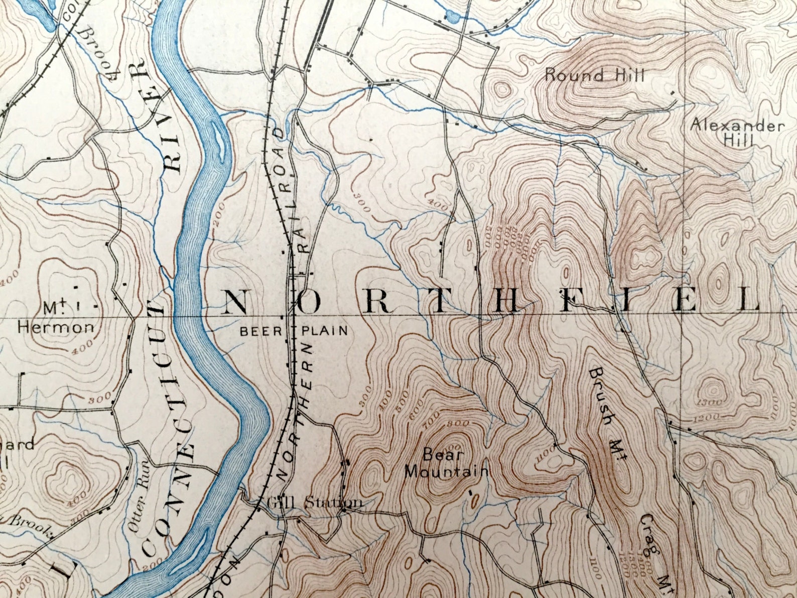 Antique Orange Massachusetts 1894 US Geological Survey | Etsy