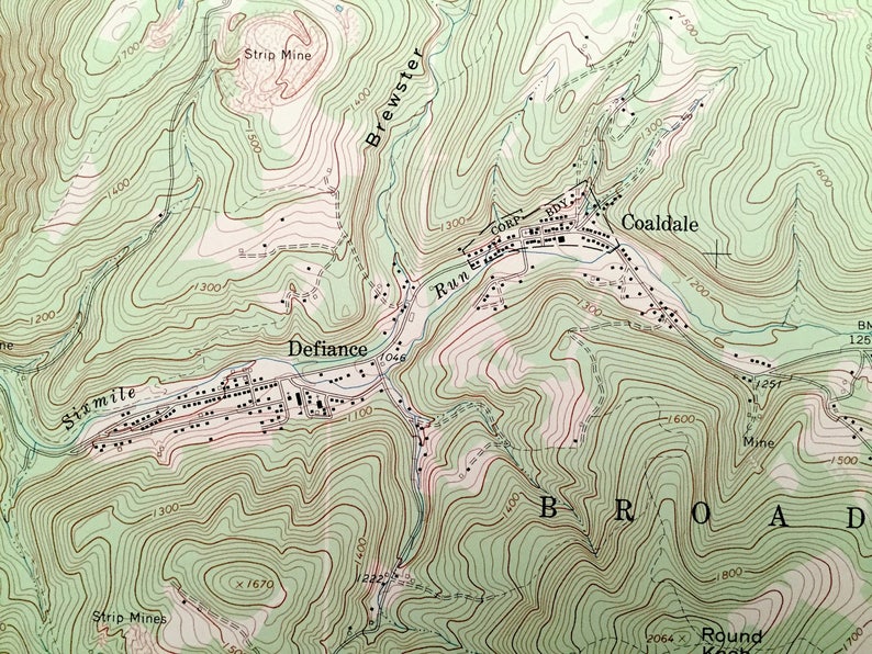 Antique Saxton Pennsylvania 1968 US Geological Survey - Etsy