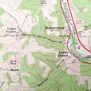 Antique New Salem, Pennsylvania 1964 US Geological Survey Topographic ...