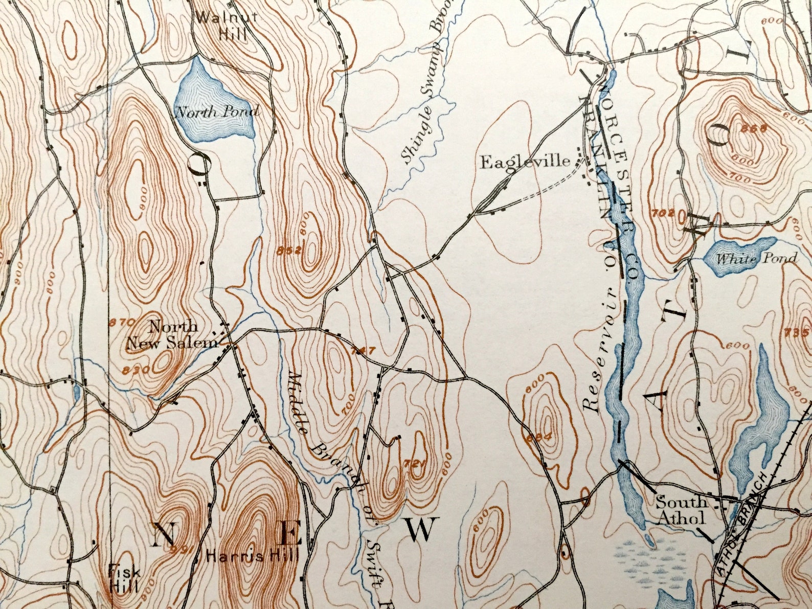 Antique Warwick Massachusetts 1935 US Geological Survey - Etsy