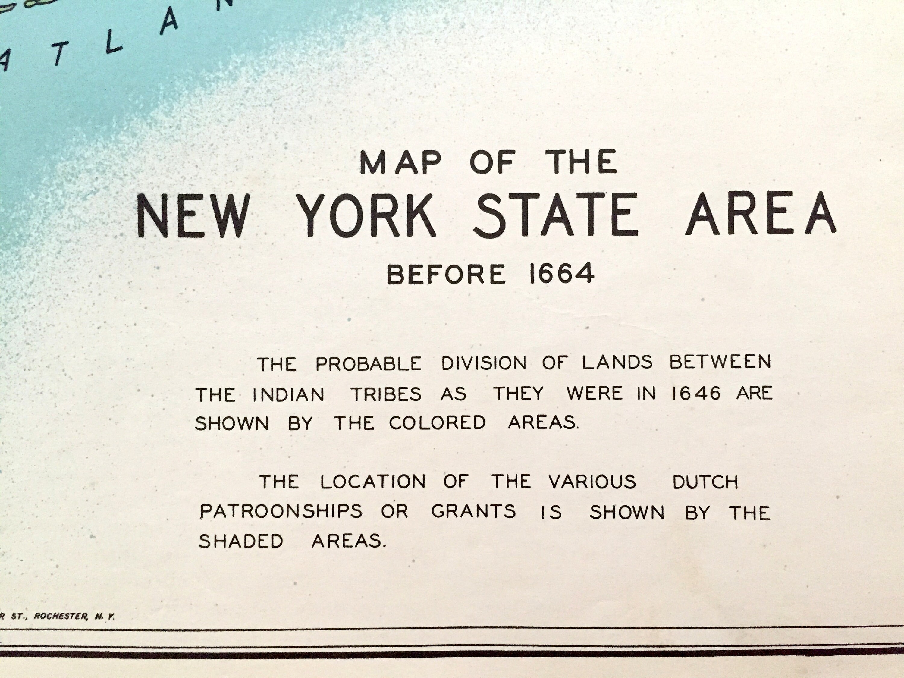 Antique 1941 New York Pre-Colonial Map from WP Munger's Historical ...