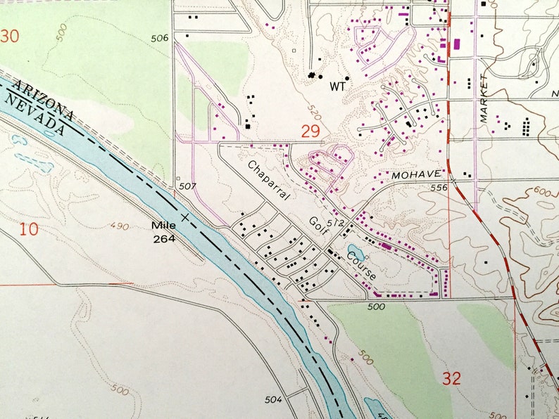 Antique Davis Dam Arizona 1970 US Geological Survey - Etsy