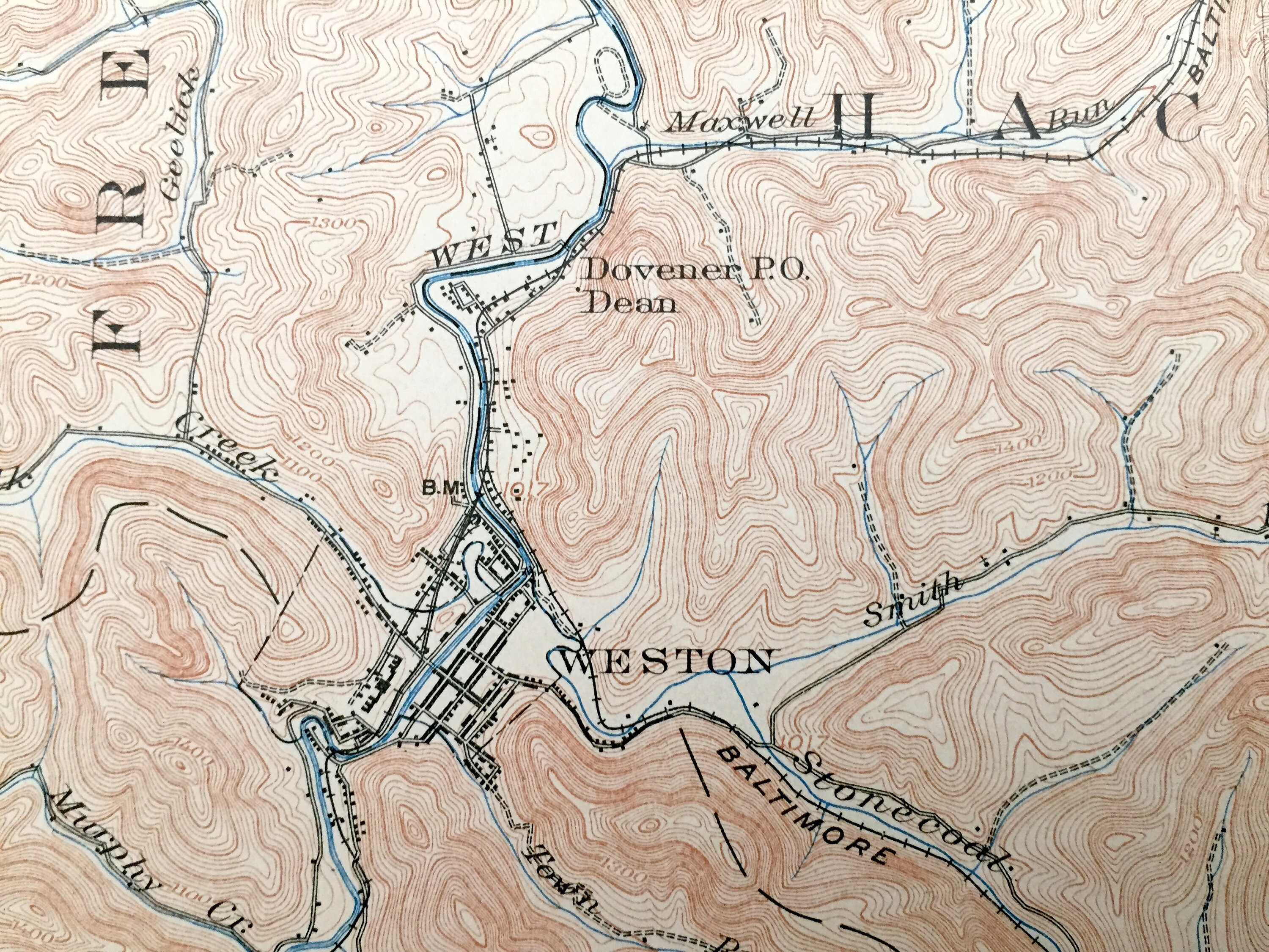 Antique Weston, West Virginia 1904 US Geological Survey Topographic Map ...