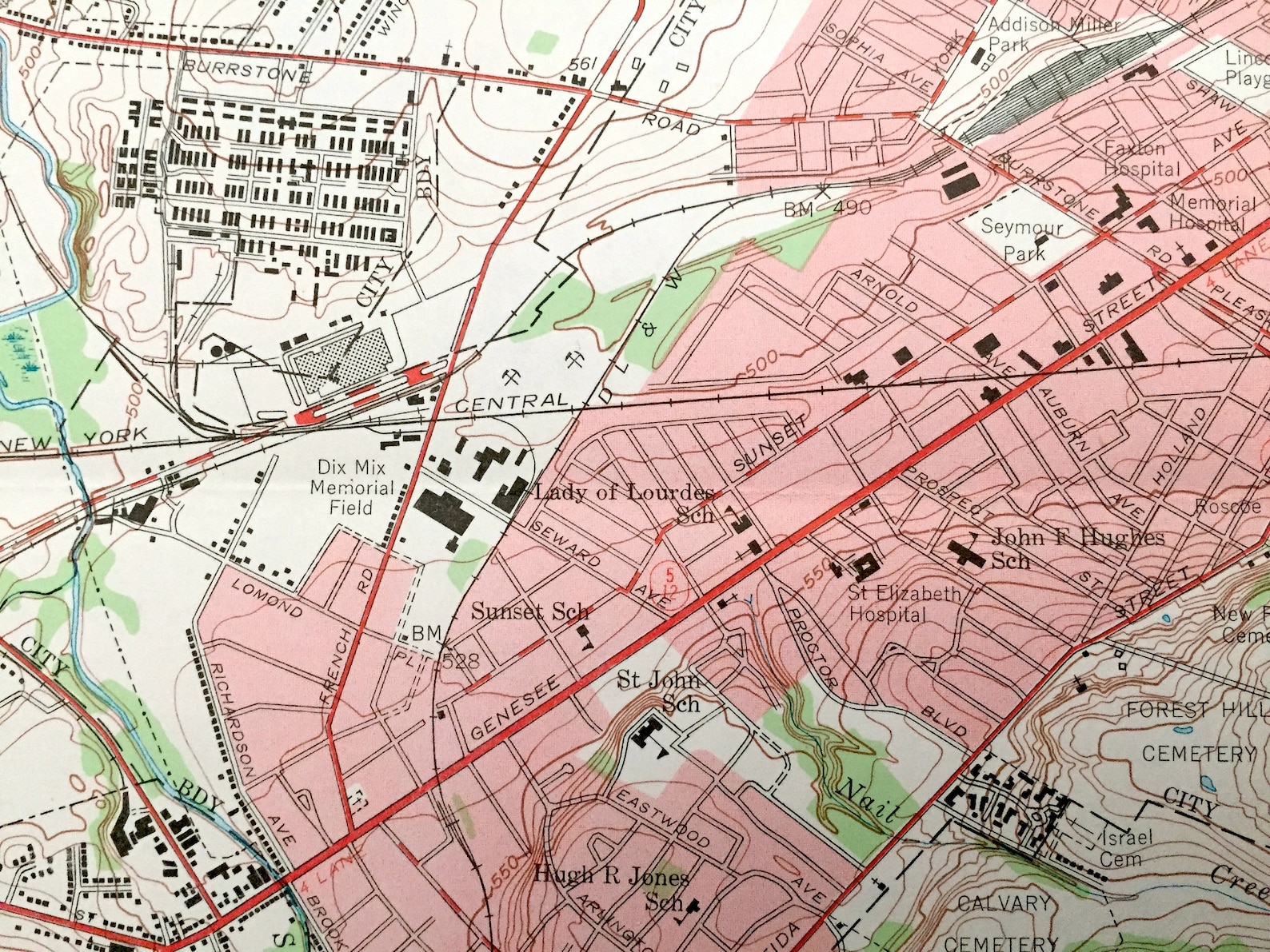 Antique Utica West, New York 1955 US Geological Survey Topographic Map ...