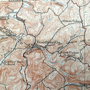 Antique Fairmont, West Virginia 1923 US Geological Survey Topographic ...