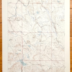 Antique Oxbow, Maine 1942 US Geological Survey Topographic Map ...