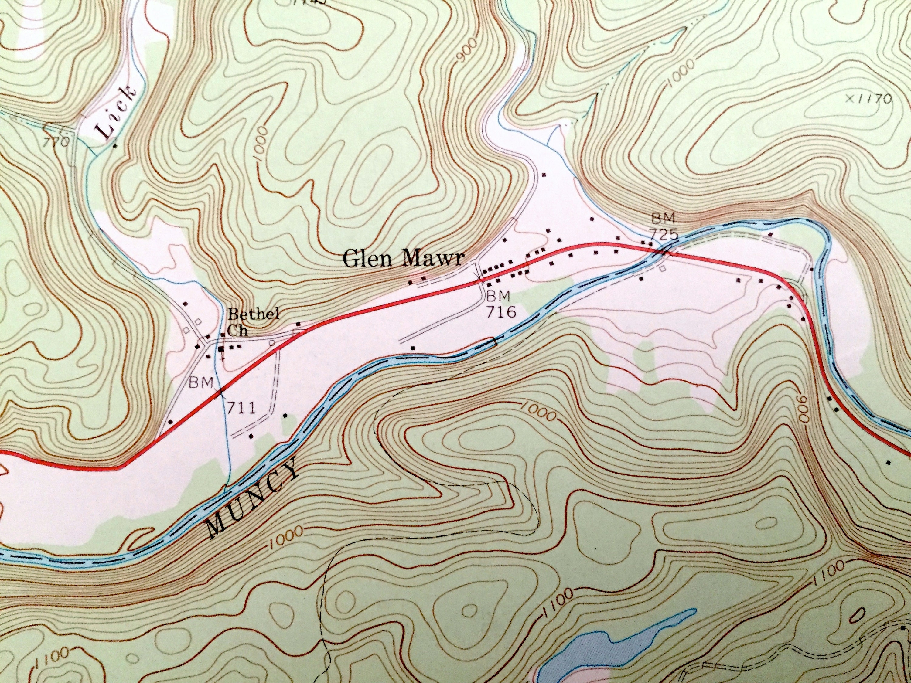 Antique Picture Rocks Pennsylvania 1970 US Geological Survey - Etsy
