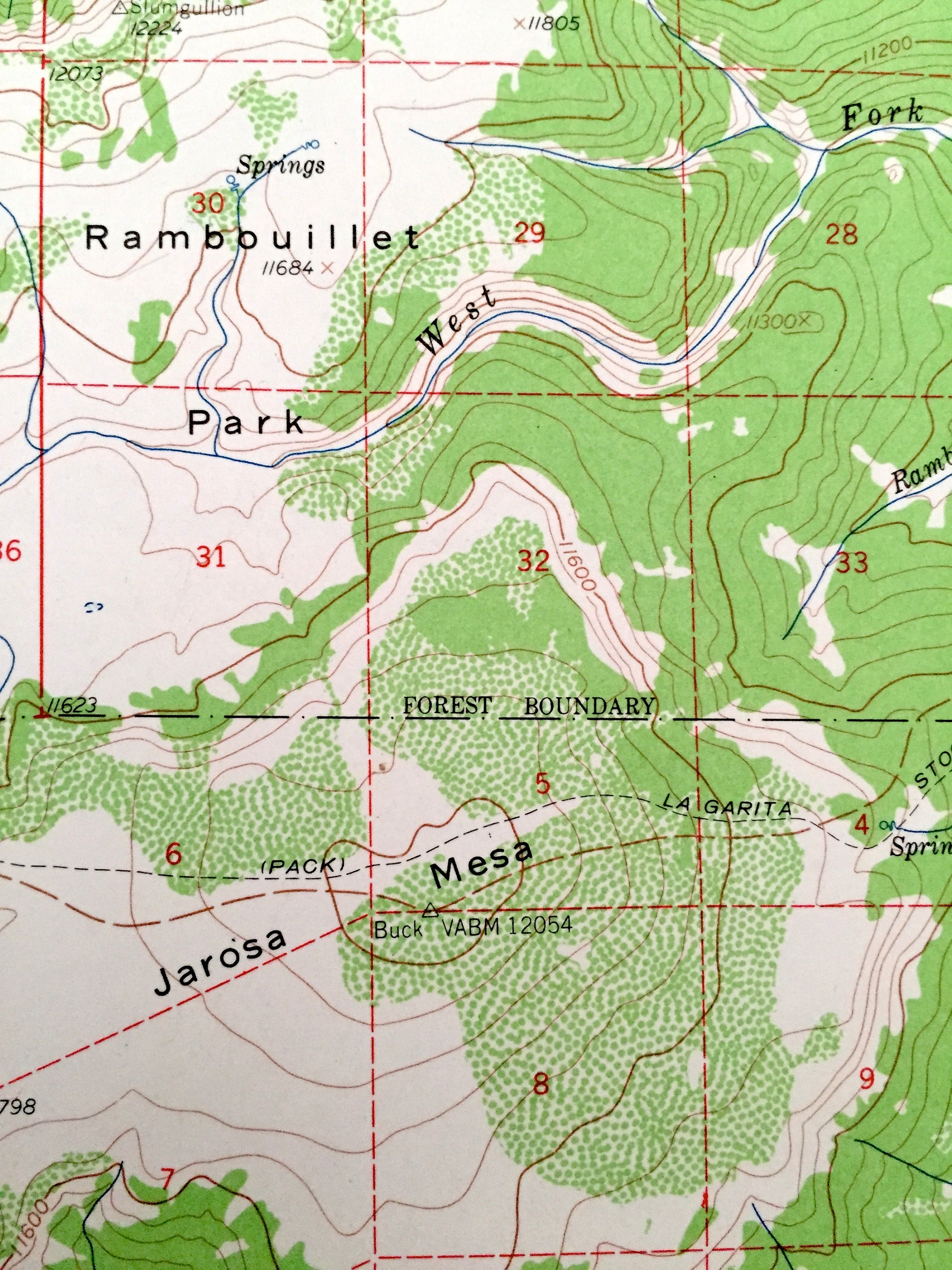 Antique Bristol Head, Colorado 1959 US Geological Survey Topographic ...
