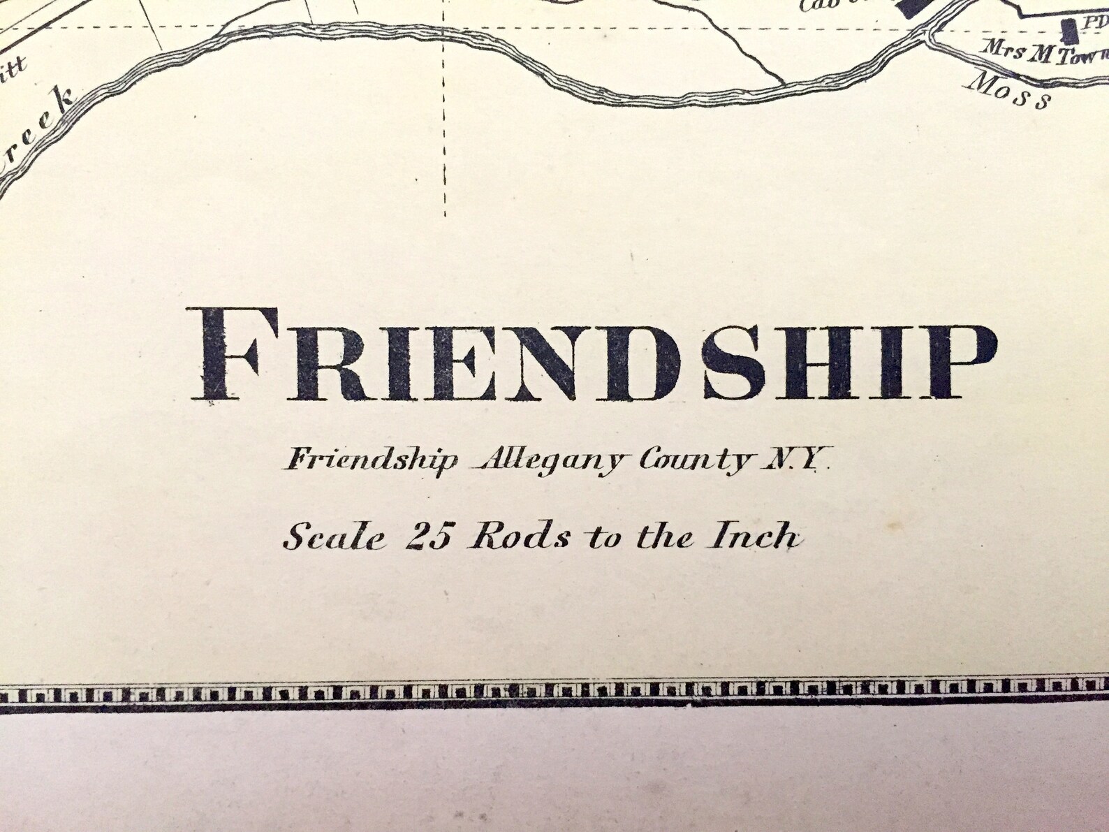 Antique 1869 Friendship & Nile New York Map From D.G. Beers | Etsy