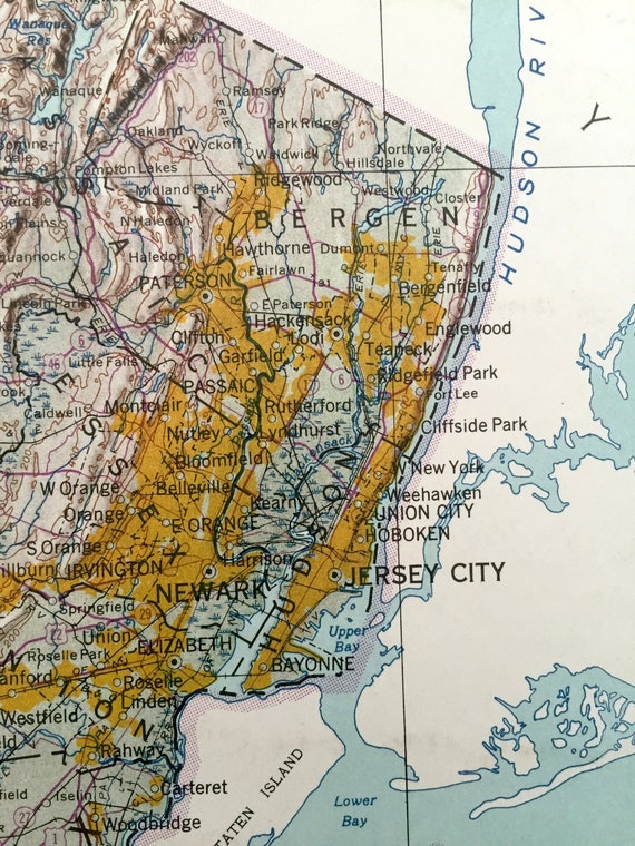 Antique New Jersey State 1948 US Geological Survey Map – Warren ...