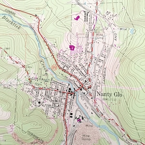 Antique Nanty-glo, Pennsylvania 1964 US Geological Survey Topographic ...