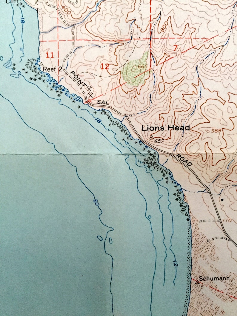 Antique Point Sal, California 1959 US Geological Survey Topographic Map ...