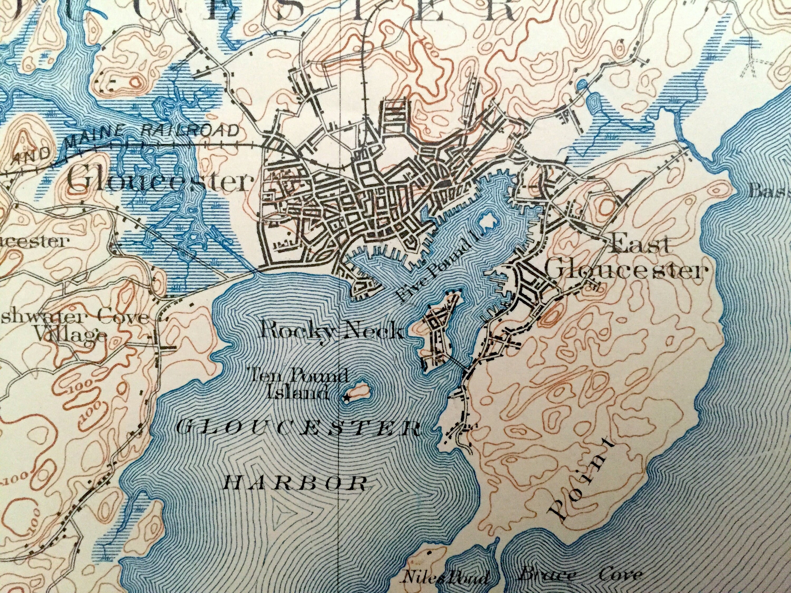 Antique Gloucester Massachusetts 1893 US Geological Survey | Etsy