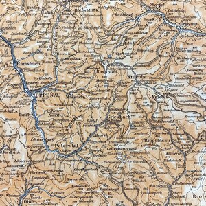 Antique 1911 Offenburg, Germany Map From Baedekers Guide Atlas – Baden ...