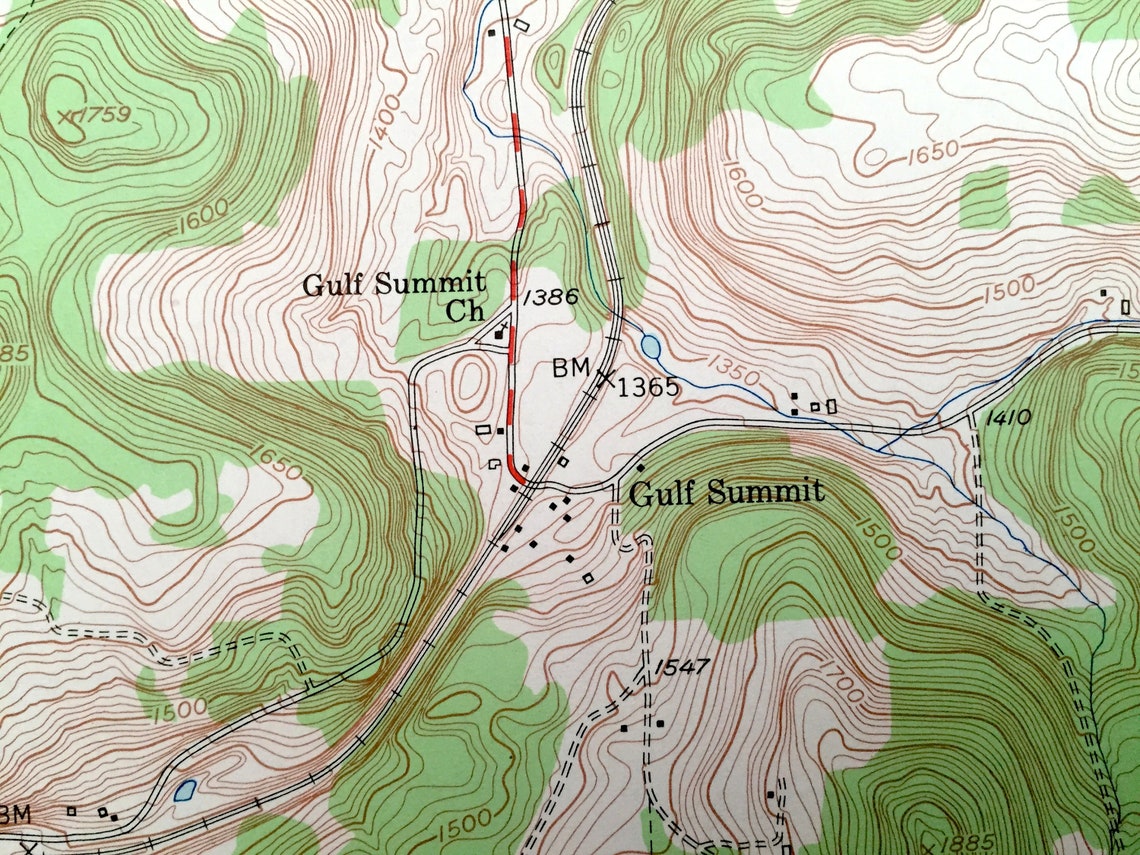 Antique Gulf Summit, New York 1952 US Geological Survey Topographic Map ...