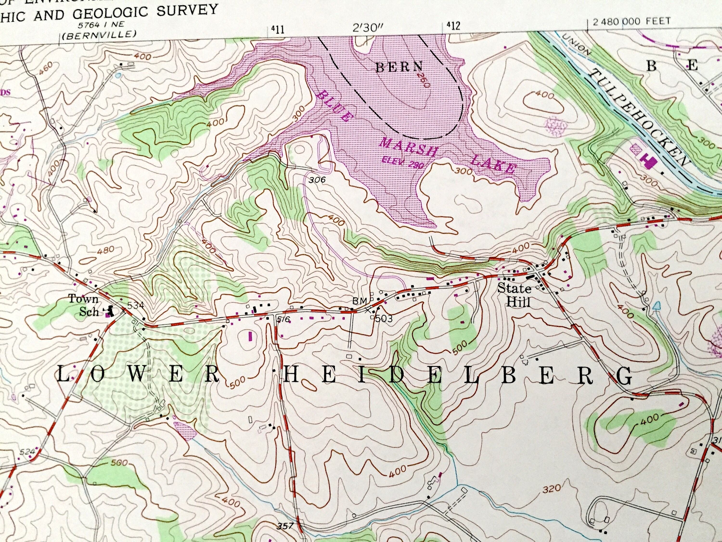 Antique Sinking Spring Pennsylvania 1955 US Geological Survey | Etsy