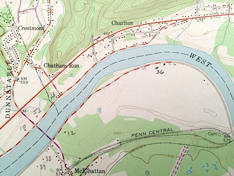 Antique Jersey Shore Pennsylvania 1965 US Geological Survey - Etsy