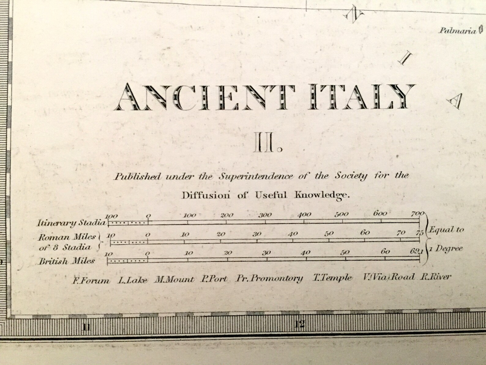 Antique 1830 Ancient Italy Map From SDUK Atlas – Rome, Roman Empire ...