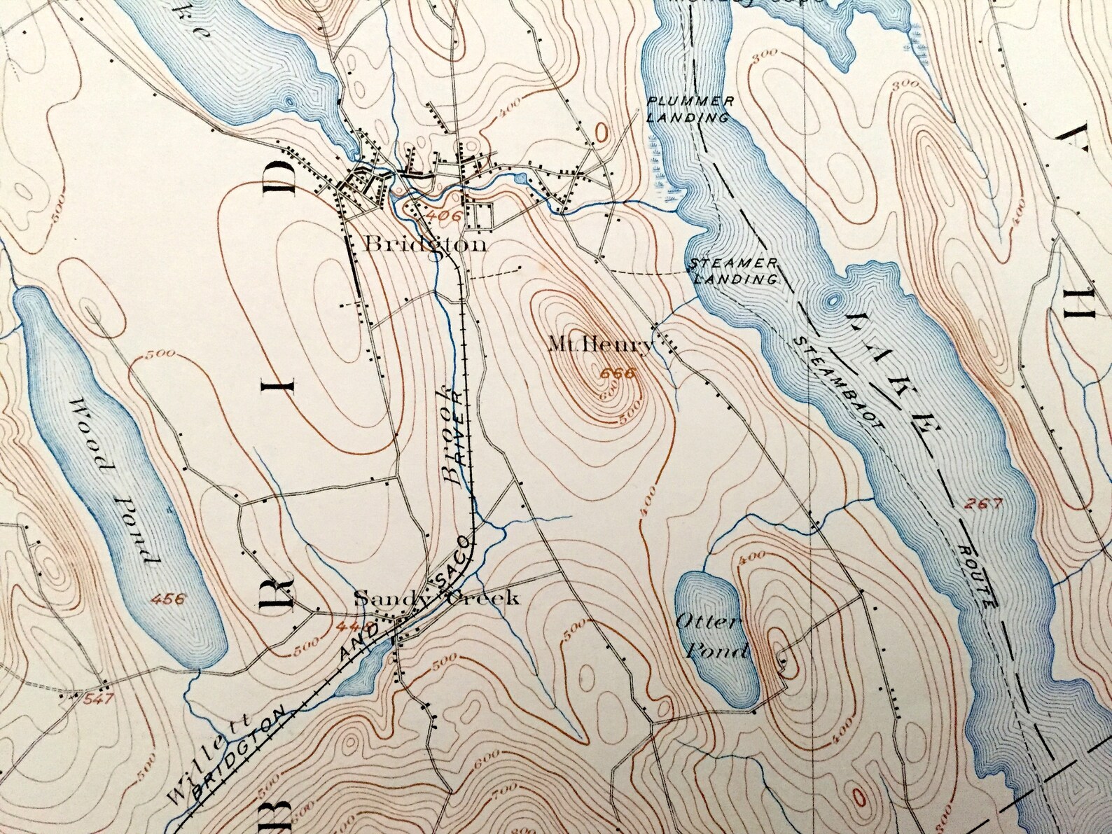 Antique Norway, Maine 1896 US Geological Survey Topographic Map – long ...