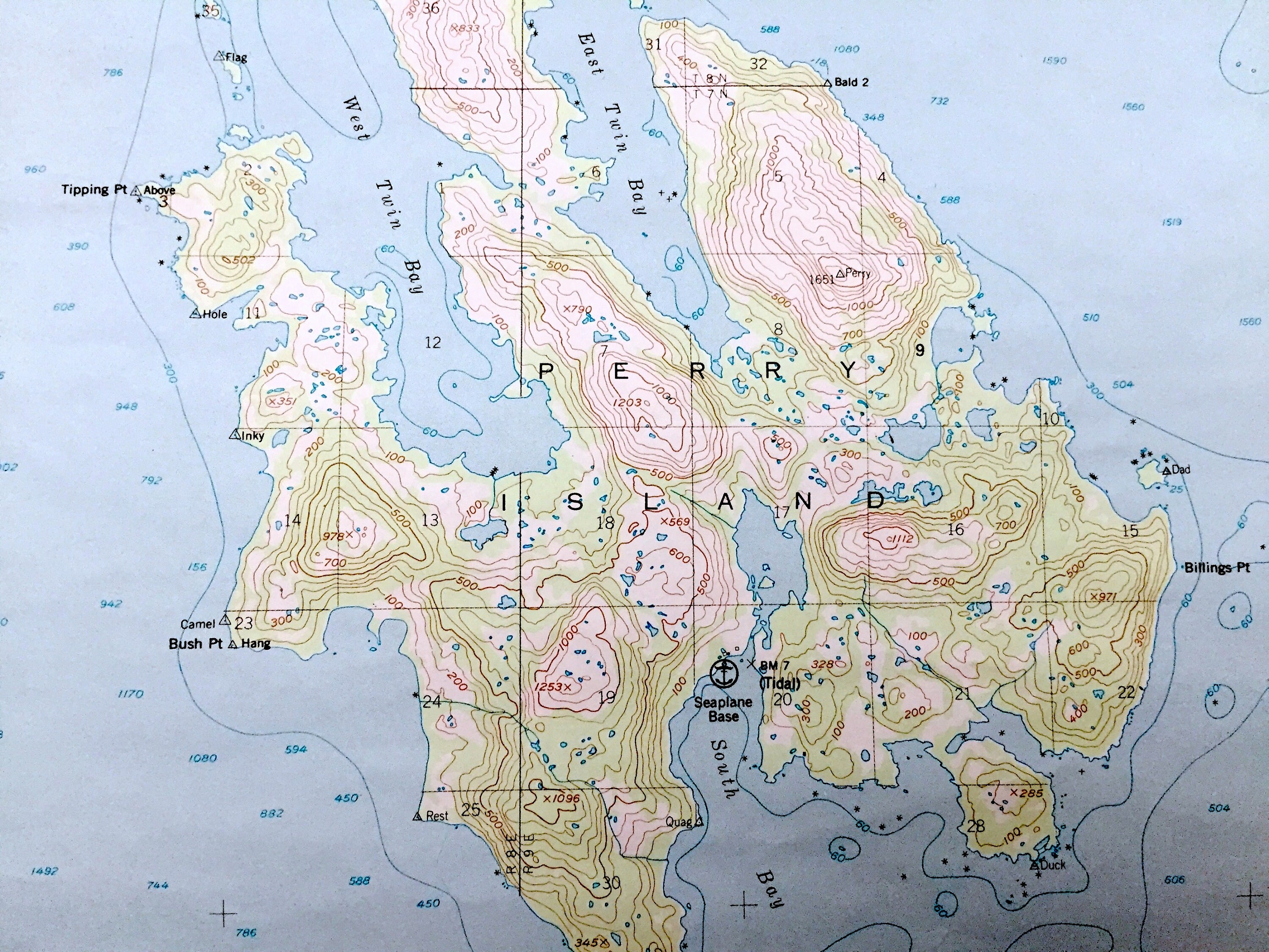 Antique Seward (C-3), Alaska 1951 US Geological Survey Topographic Map ...