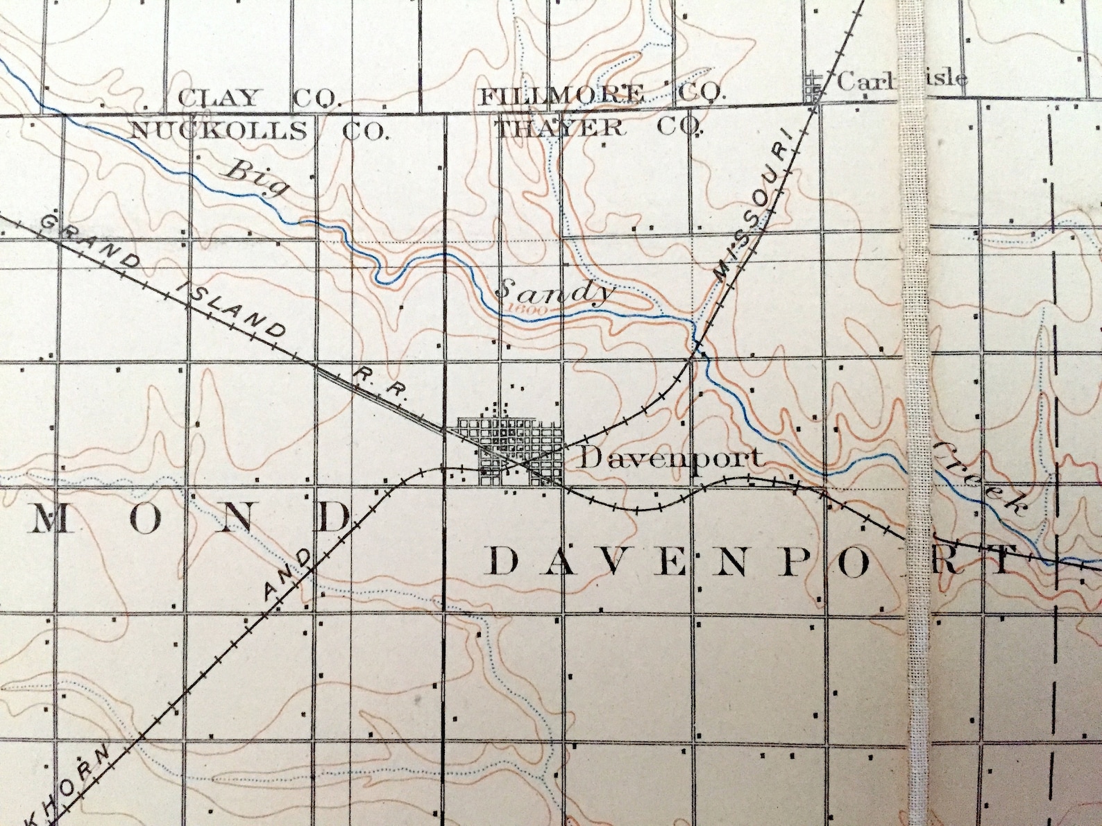 Antique Hebron Nebraska 1898 US Geological Survey Topographic | Etsy