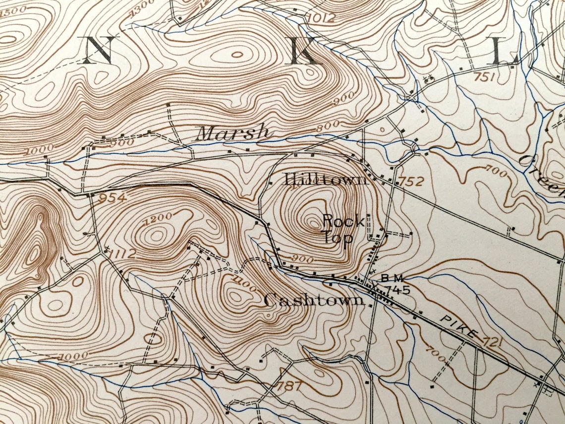 Antique Fairfield Pennsylvania 1909 US Geological Survey | Etsy