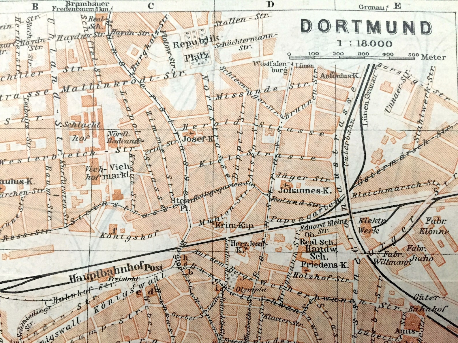 Antique 1925 Essen & Dortmund Germany Map From Baedekers - Etsy Denmark