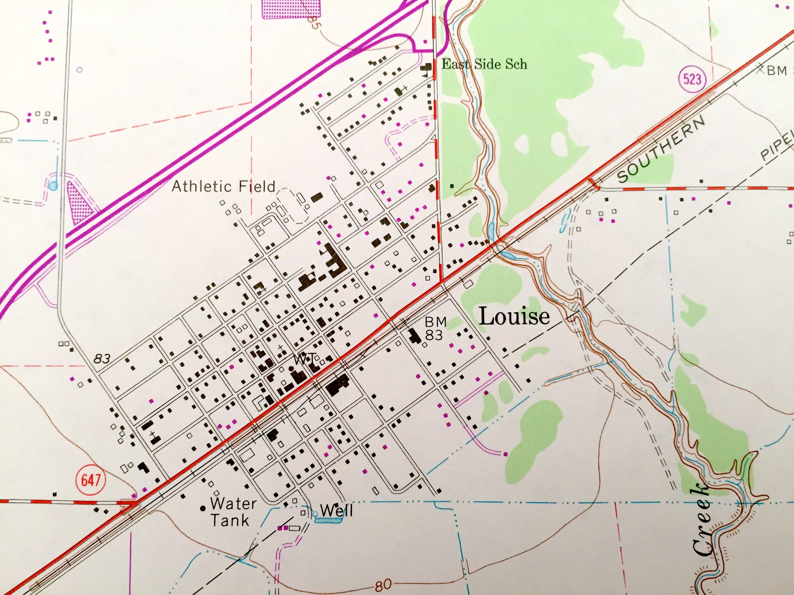 Antique Louise Texas 1965 US Geological Survey Topographic - Etsy UK