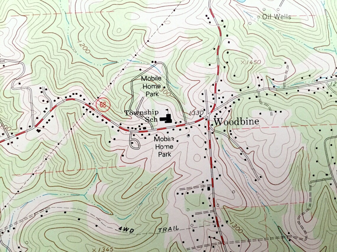 Antique East Butler, Pennsylvania 1964 US Geological Survey Topographic ...