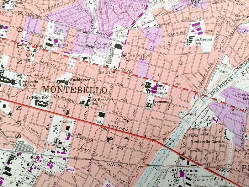 Antique El Monte California 1966 US Geological Survey - Etsy