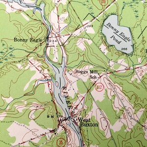 Antique Buxton, Maine 1942 US Geological Survey Topographic Map ...