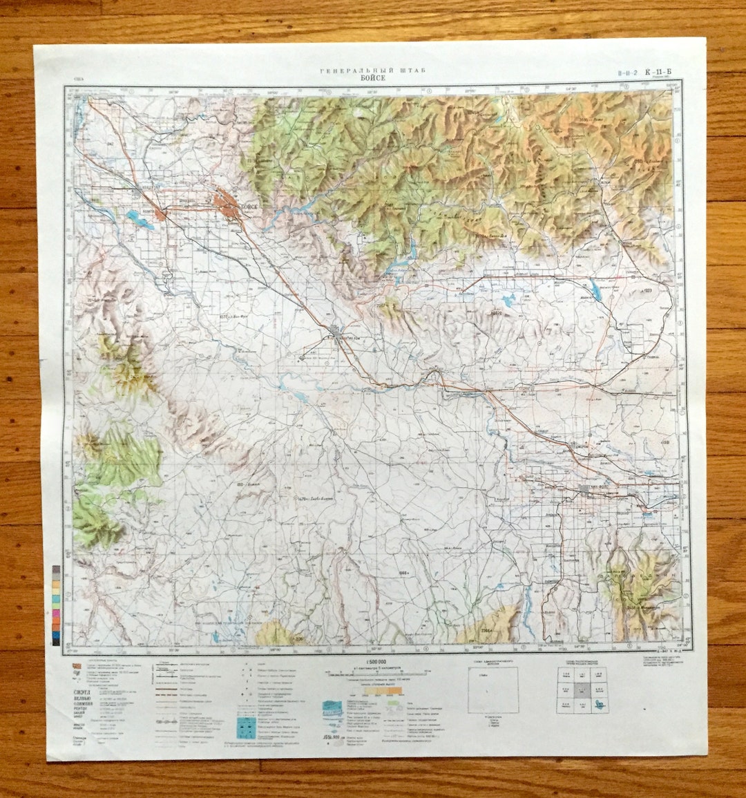 Antique SOVIET Boise, Idaho 1961 Russia Army Survey Map – Treasure ...