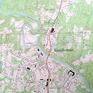Antique Randleman, North Carolina 1970 US Geological Survey Topographic ...