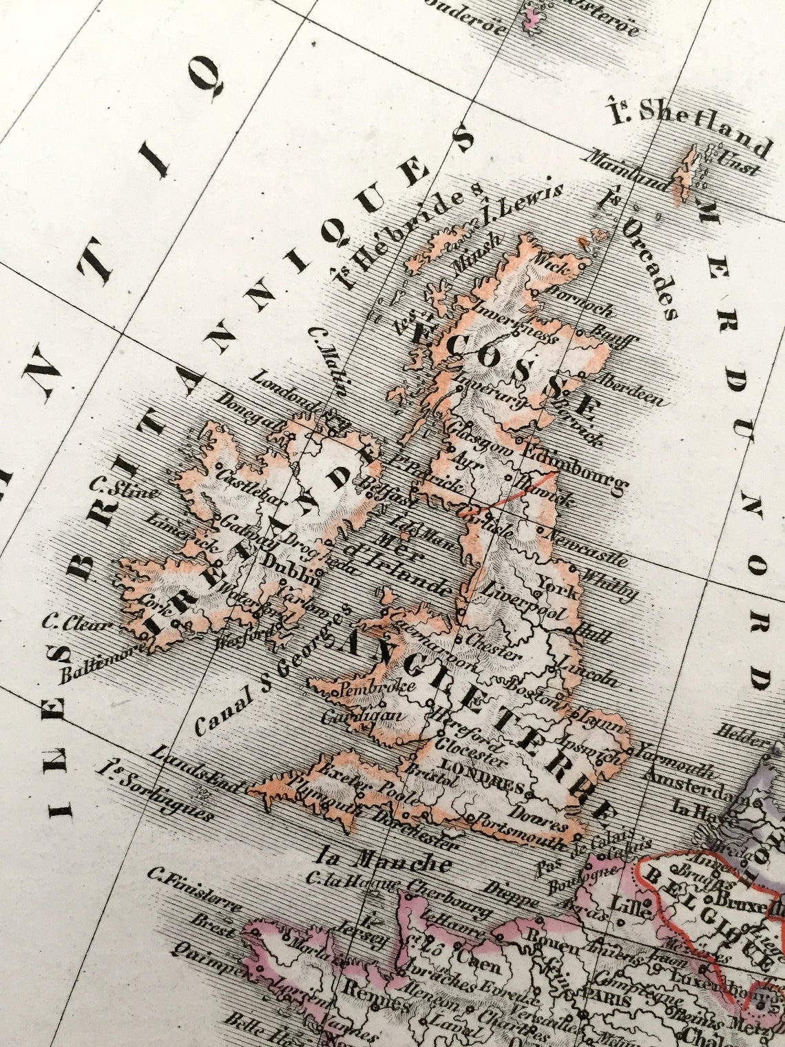 Antique 1832 Ancient Europe Map From JG Heck's Atlas Géographique ...