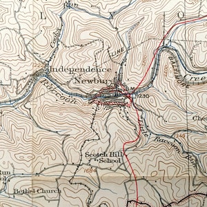 Antique Thornton, West Virginia 1926 US Geological Survey Topographic ...