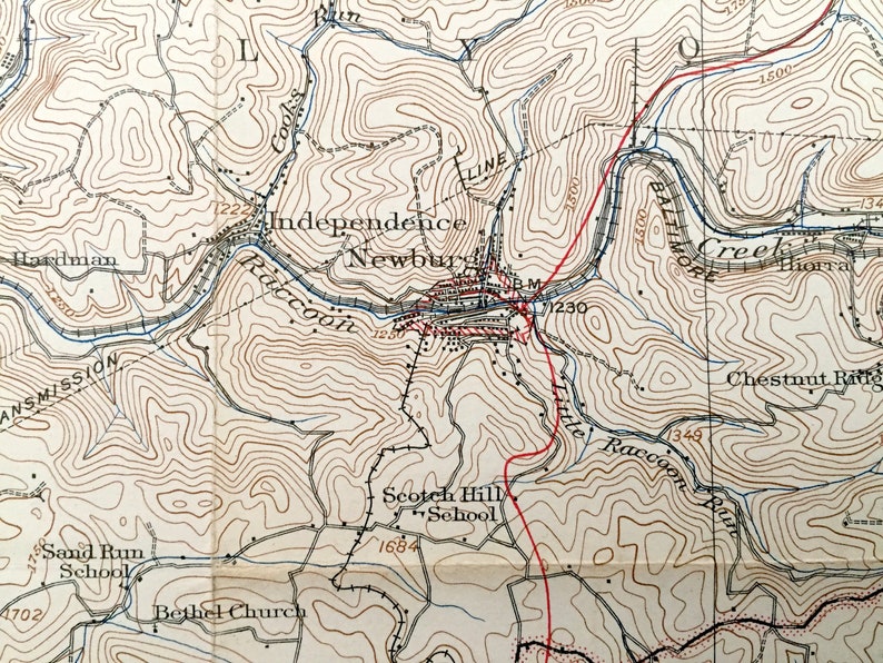 Antique Thornton West Virginia 1926 US Geological Survey - Etsy