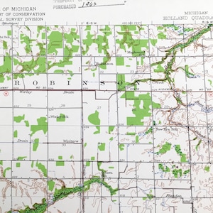 Antique Holland, Michigan 1929 US Geological Survey Topographic Map ...