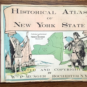 Antique 1941 New York Pre-colonial Map From WP Munger's Historical ...